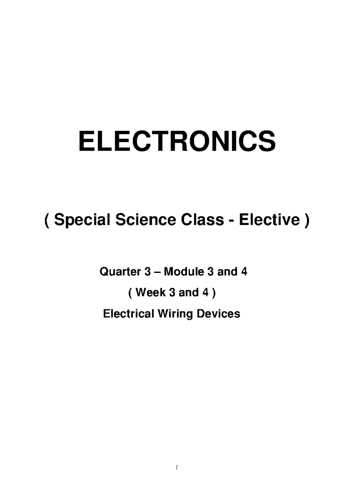 Electronics Module 3 and 4 - i ELECTRONICS ( Special Science Class ...