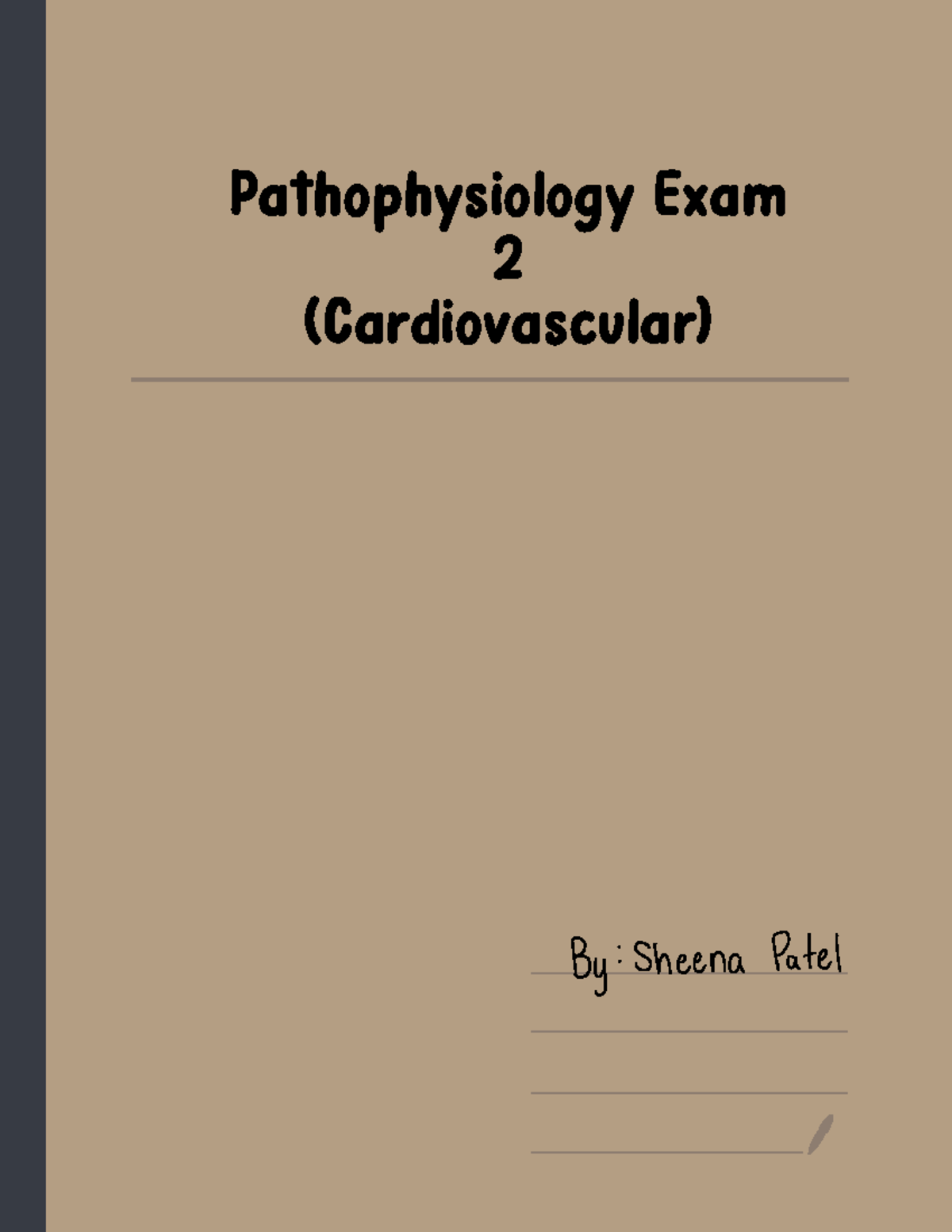 Pathophysiology Exam 2 (Cardiovascular) - Studocu