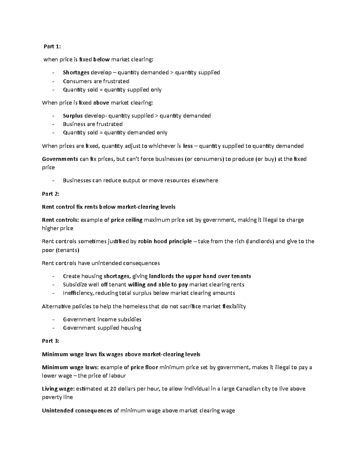 Lecture Module 6 Notes - Chapter 6 | Government Policy Choices - Part 1 ...
