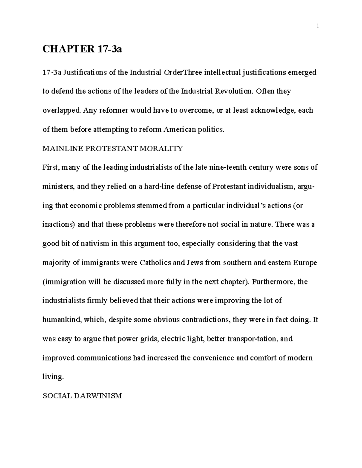 Chapter 17 - READ - CHAPTER 17-3a 17-3a Justifications of the ...