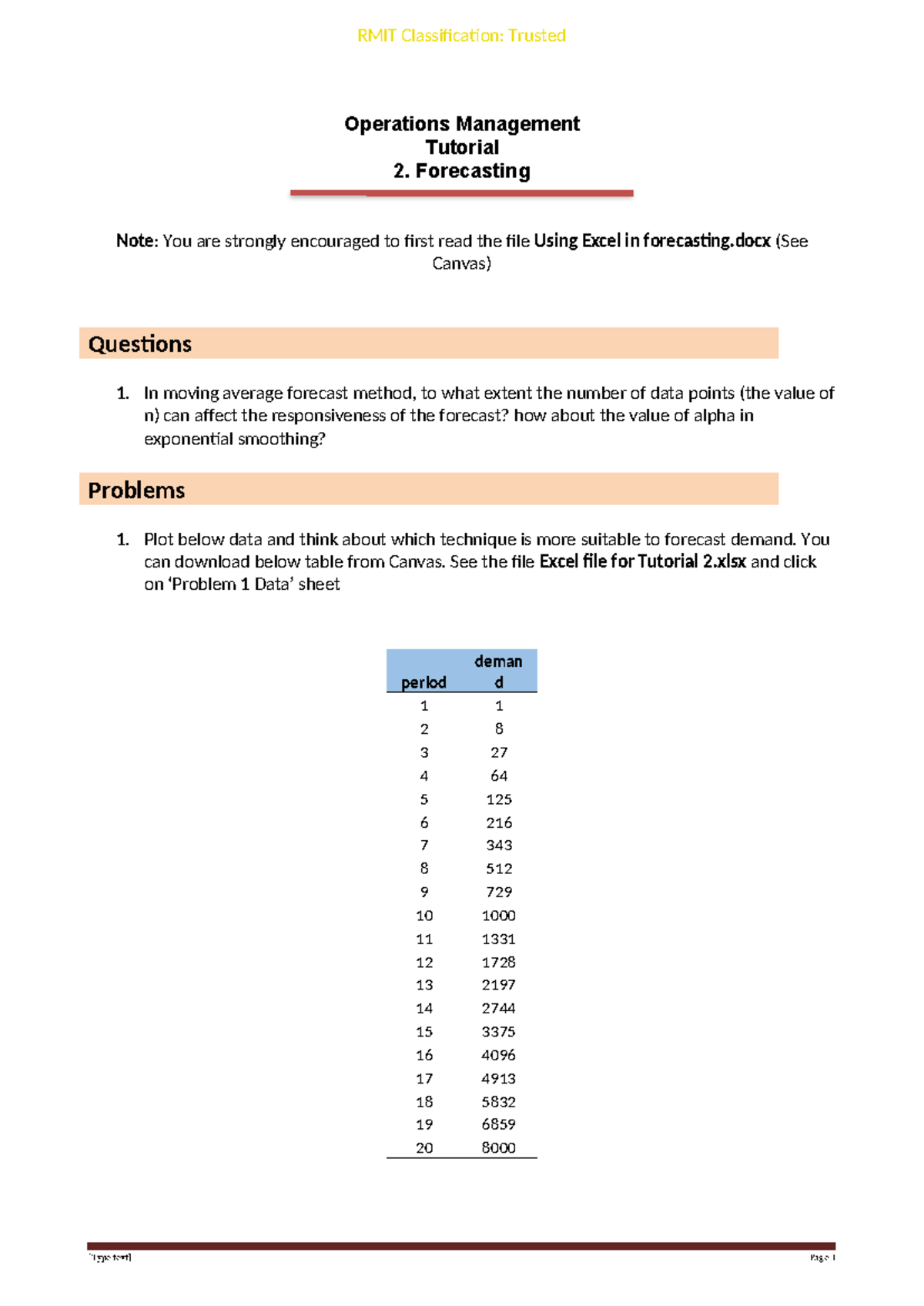 Omgt1039 Operations Management W2 Rmit Classification Trusted Operations Management Tutorial