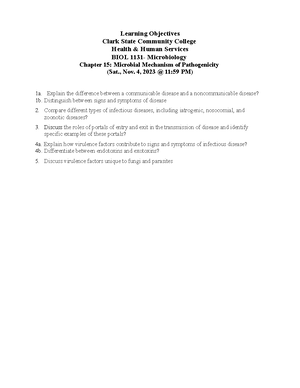 Chapter 5 Learning Objectives CB - Learning Objectives Clark State ...