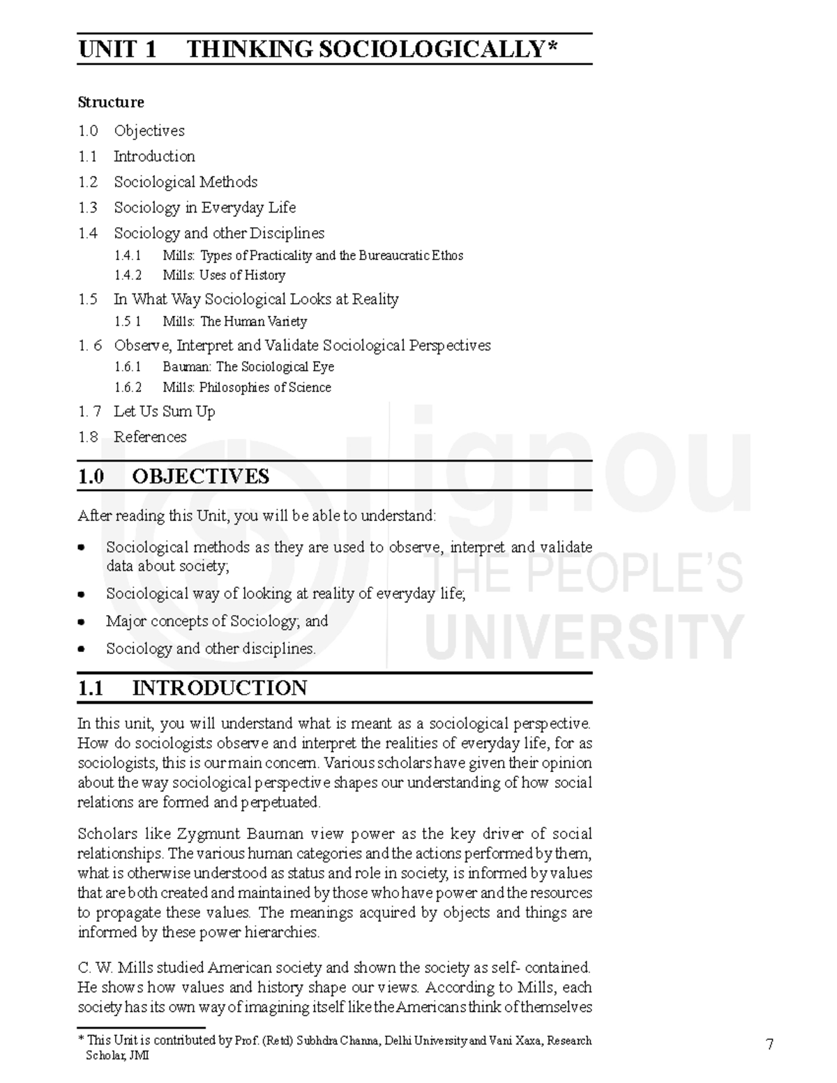 Unit-1 Thinking Sociologically - 7 Thinking Sociologically UNIT 1 ...