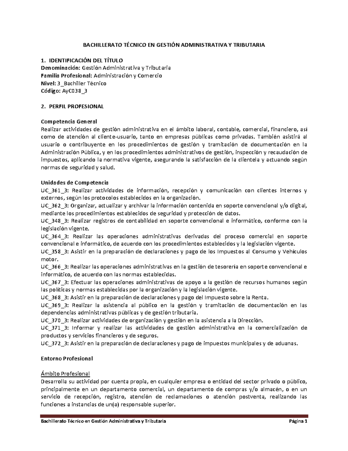 170511 BT Gestion Administrativa y tributaria - BACHILLERATO T.. EN GESTI”N ADMINISTRATIVA Y ...
