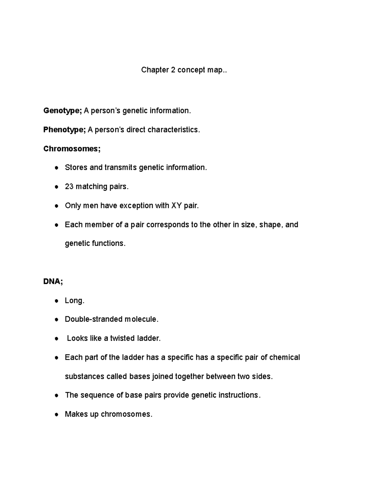 Concept map Chap. 2 - Summary of Chapter 2 - Chapter 2 concept map ...