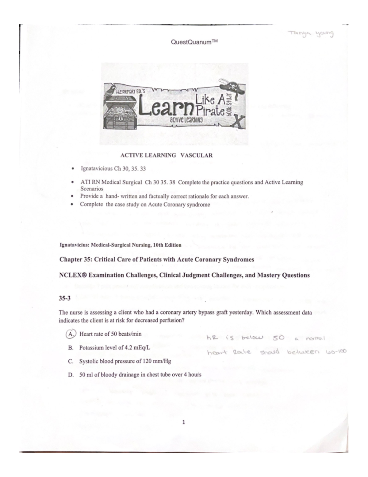 Active Learning Vascular - NUR 1211C - Studocu