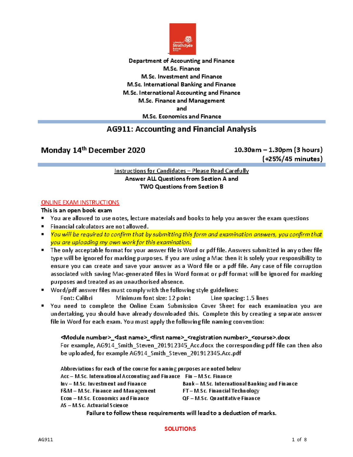 Past Exam Dec20 2022 11 09 14 44 06 Department Of Accounting And