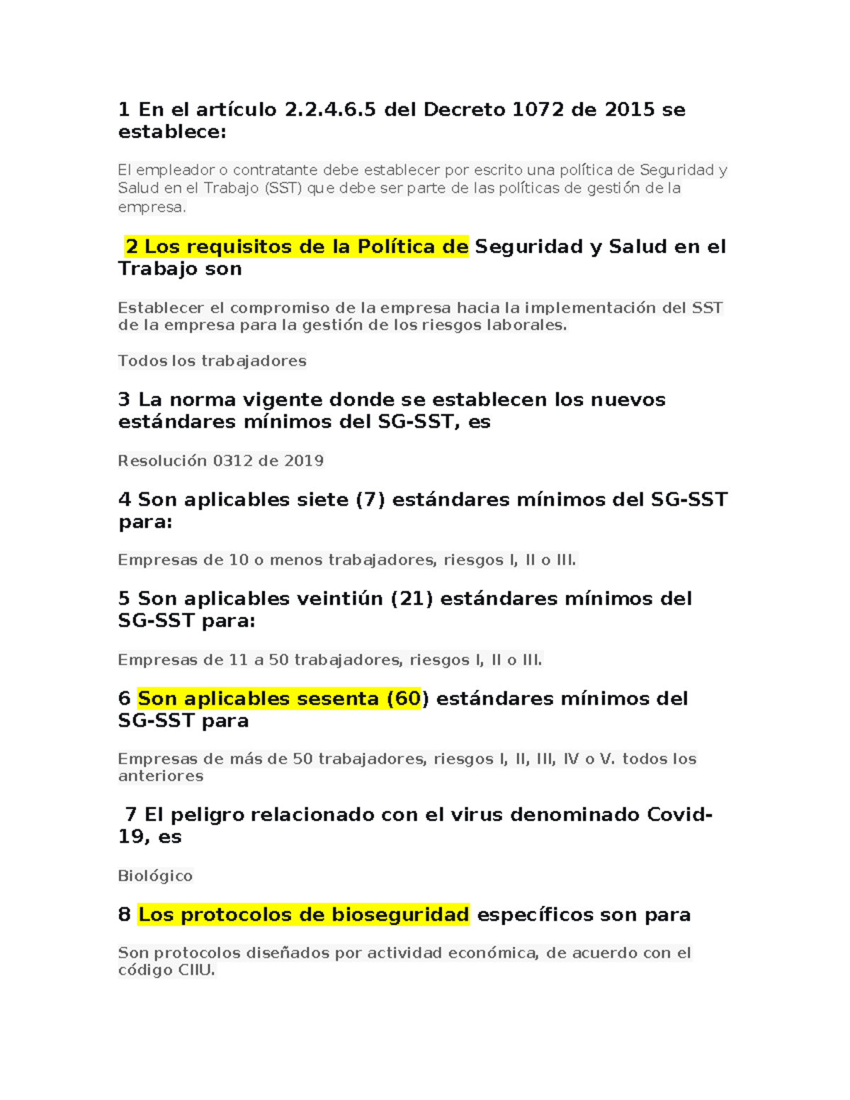 Curso 20 horas-1 - 1 En el artículo 2.2.4.6 del Decreto 1072 de 2015 se ...