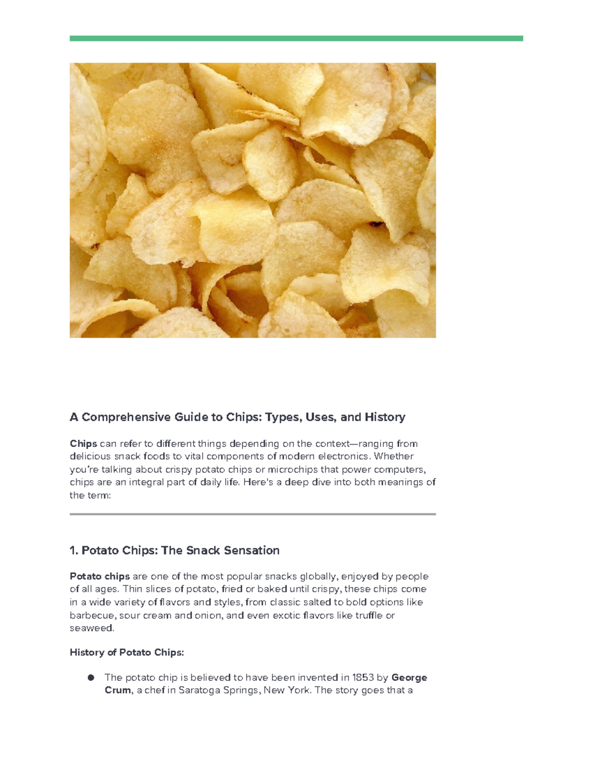 Farming Chips Midterm 3 Project - A Comprehensive Guide to Chips: Types ...