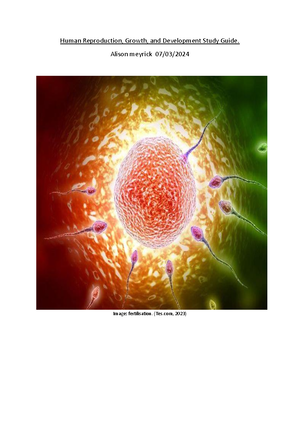 Unit 7 Human Reproduction Guide - Distinction - Human Reproduction ...