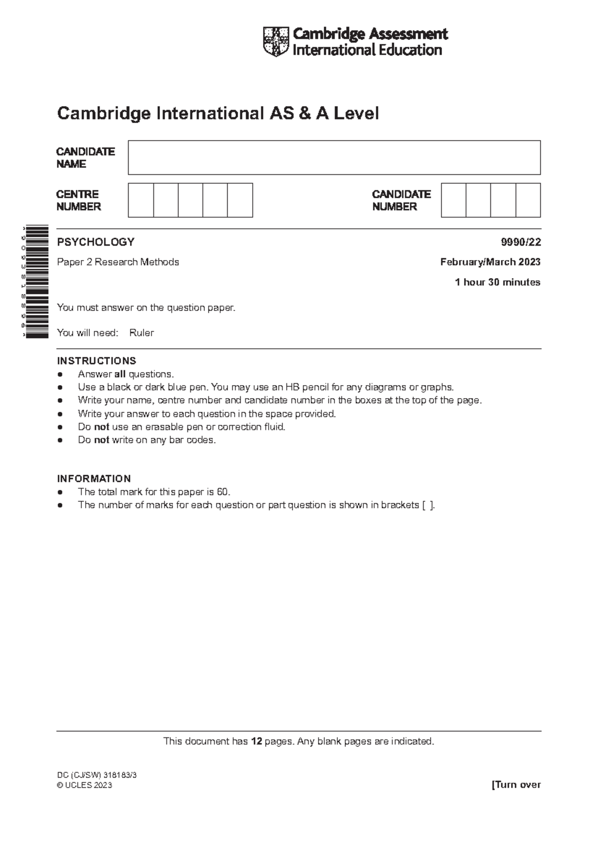 9990 m23 qp 22 - 9990 past paper - This document has 12 pages. Any ...