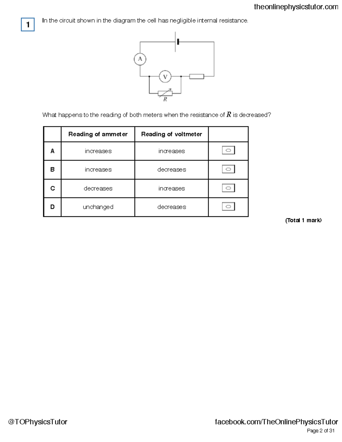 Potential dividers QP - questions - In the circuit shown in the diagram ...