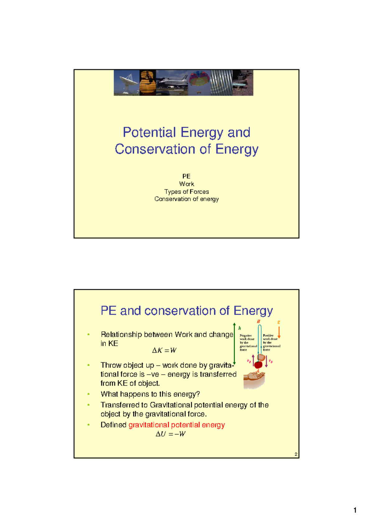 Ch8 - pe and conservation of energy-web - Potential Energy and ...