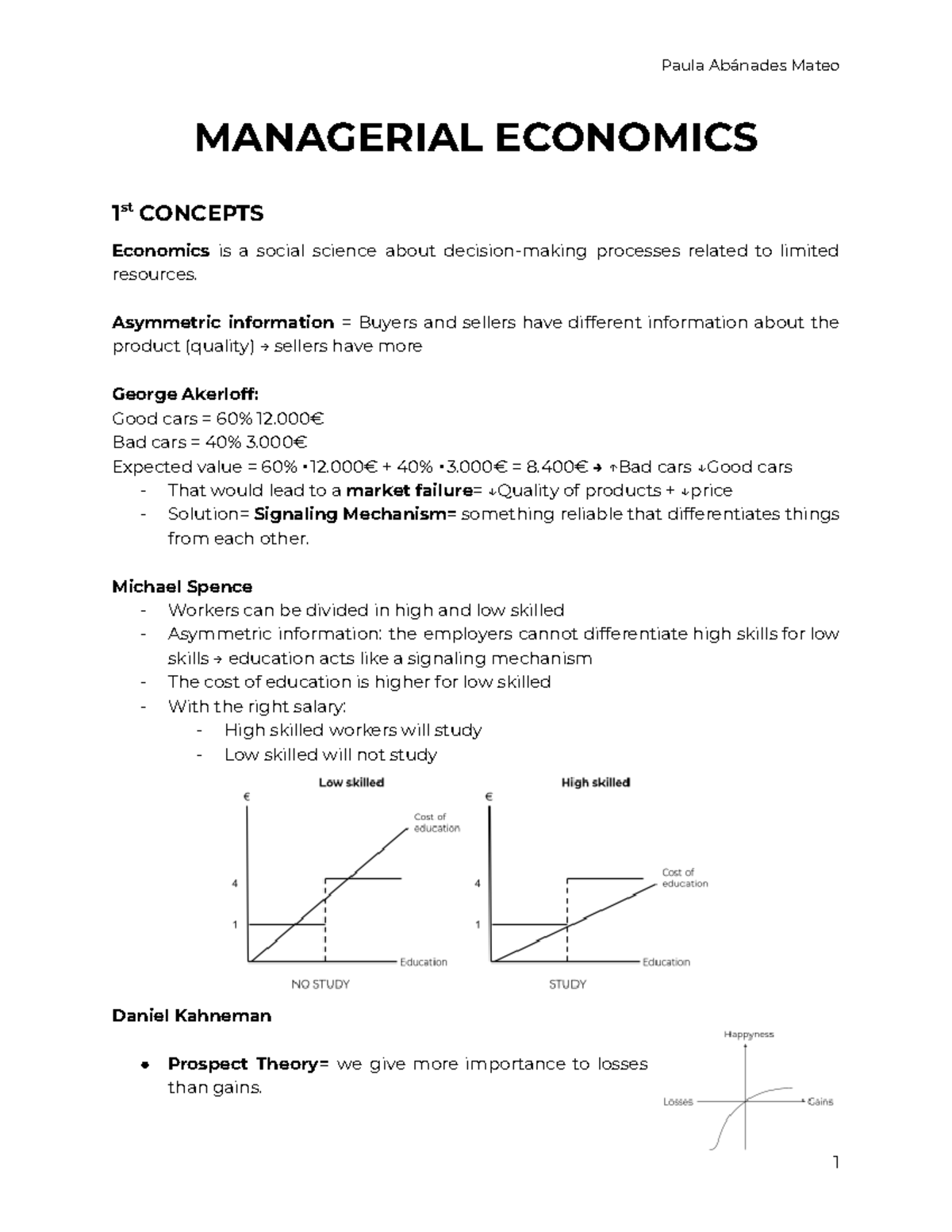 Managerial Economics - MANAGERIAL ECONOMICS 1 st CONCEPTS Economics is ...