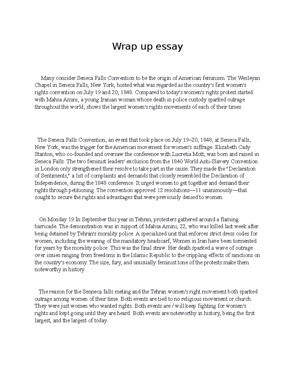 Wrapp up eassy 7 - Studocu