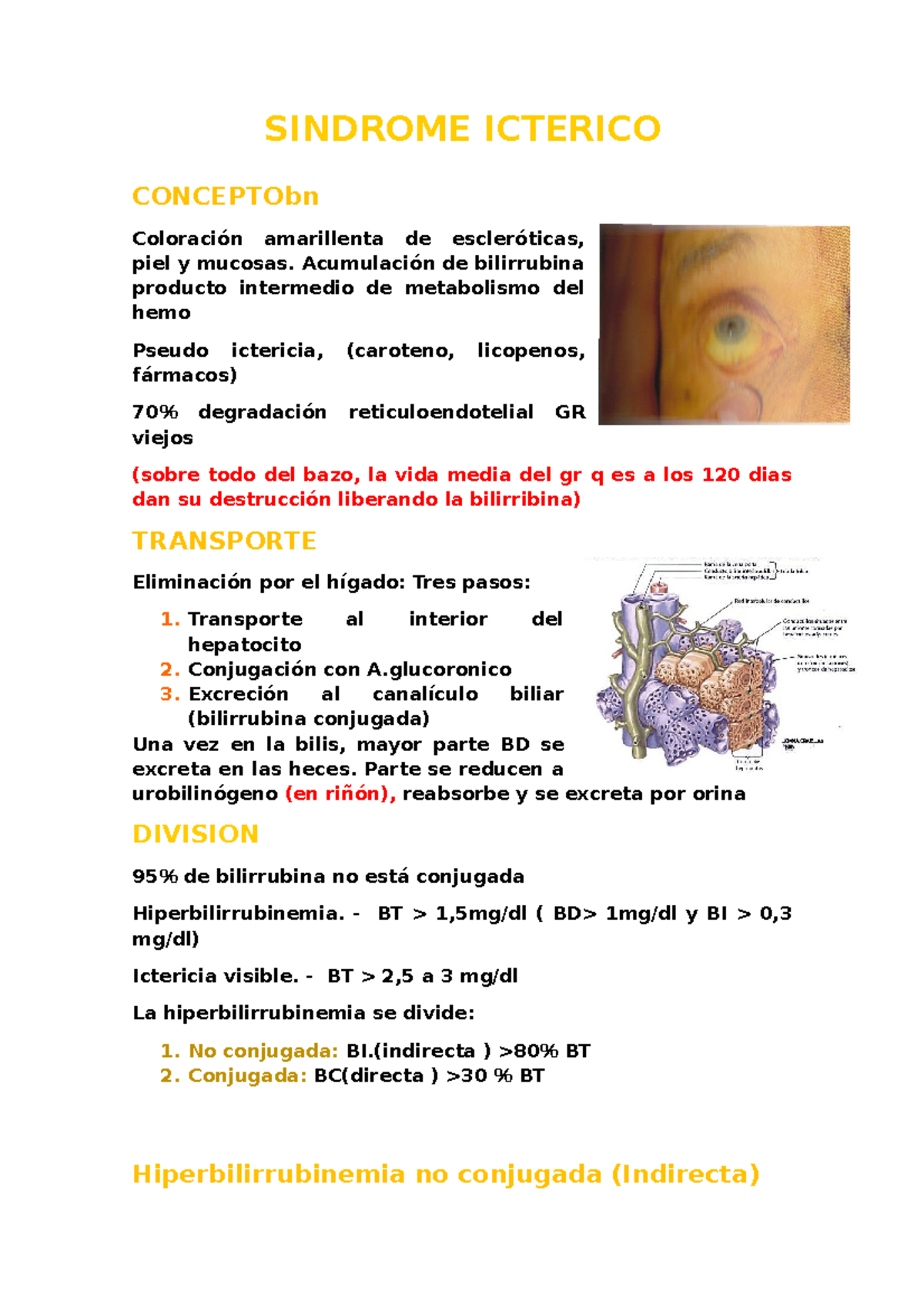 Sindrome Icterico - resúmenes de gastroenterologia tema de síndrome ...
