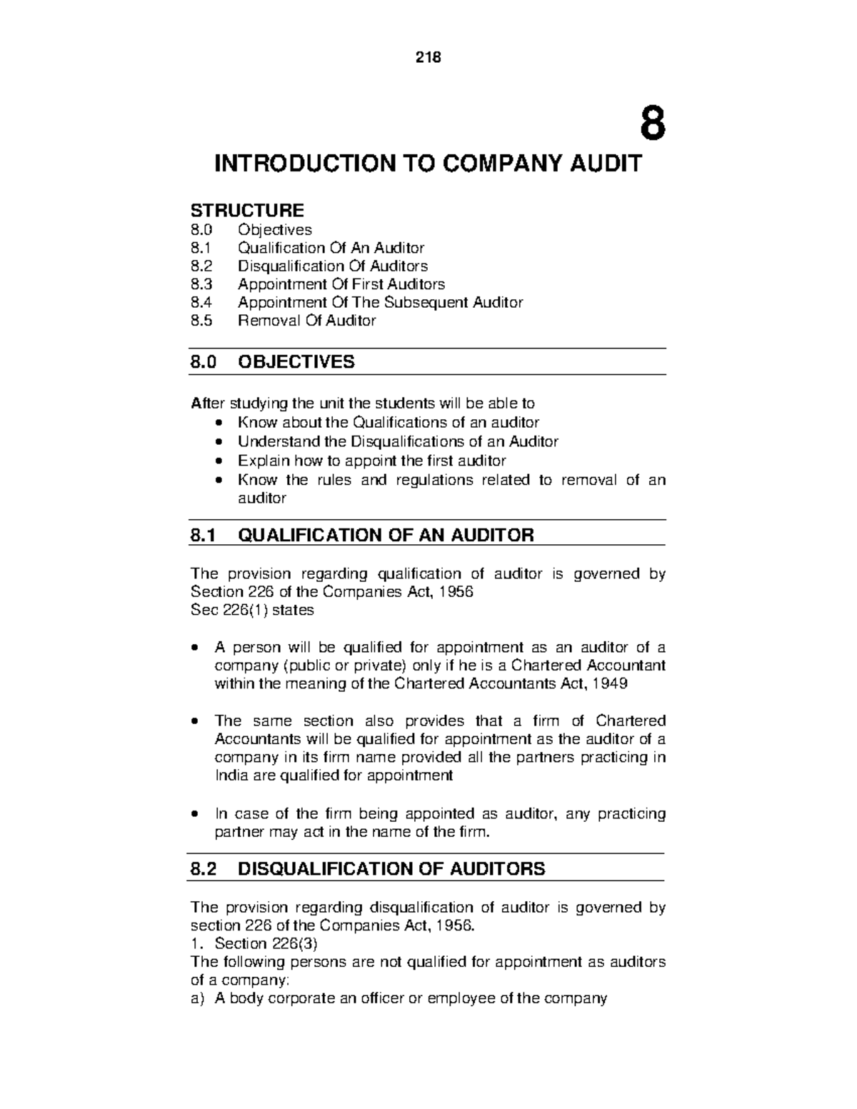Introduction TO Company Audit - 8 INTRODUCTION TO COMPANY AUDIT ...