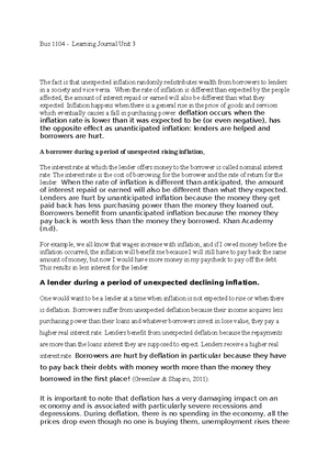 Bus 1104 – Written Assignment Unit 7 - Bus 1104 – Written Assignment Unit 7 Q. Suppose that the ...