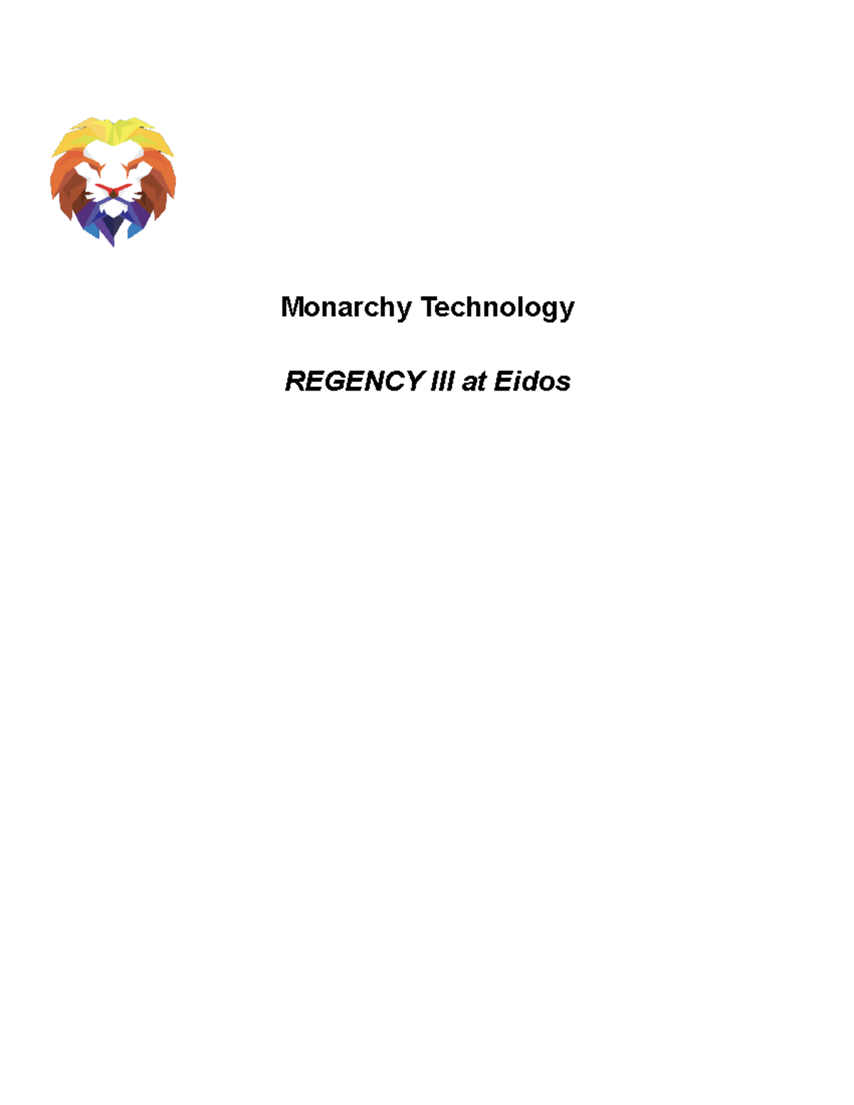 Ametros 2 - Analytical Report - Monarchy Technology REGENCY III at ...