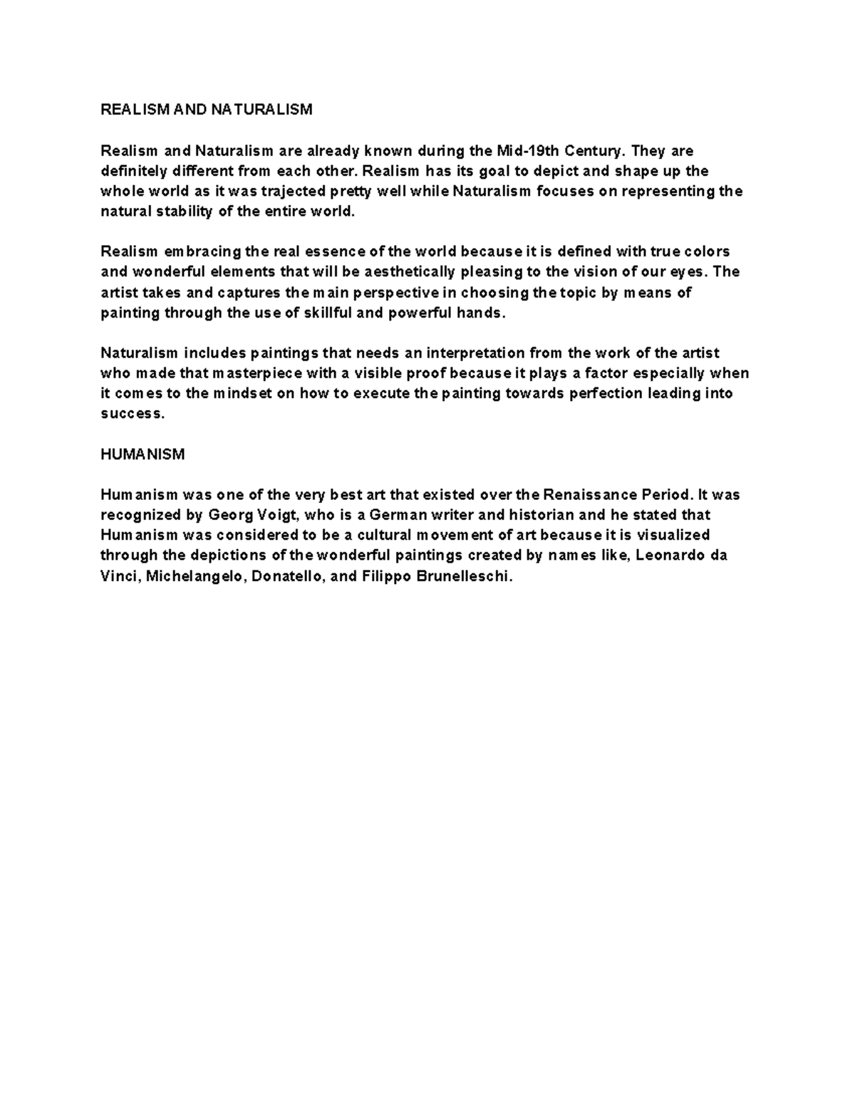 Untitled document - Summary Secondary Education - REALISM AND ...