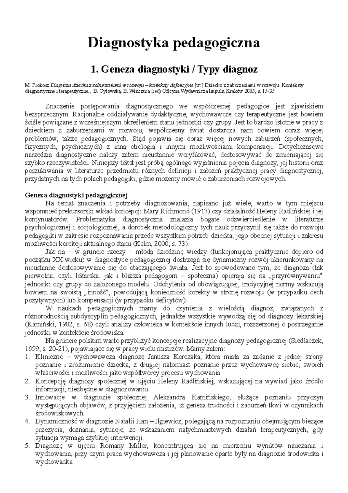 0.-Diagnostyka-pedagogiczna-I-rok- Pakiet-NA-ZAJĘCIA - Diagnostyka ...