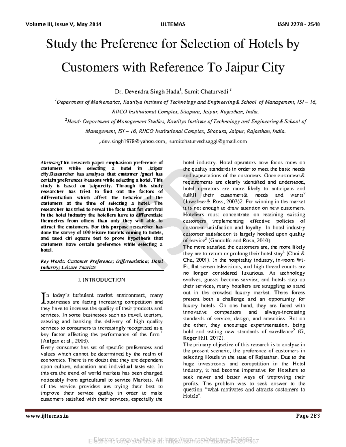 SSRN-id3204967 - Information - ijltemas Page 283 Study the Preference ...