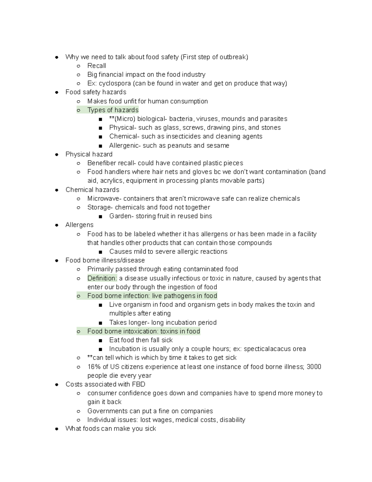 Food Safety-Guest Lecture - Why we need to talk about food safety ...