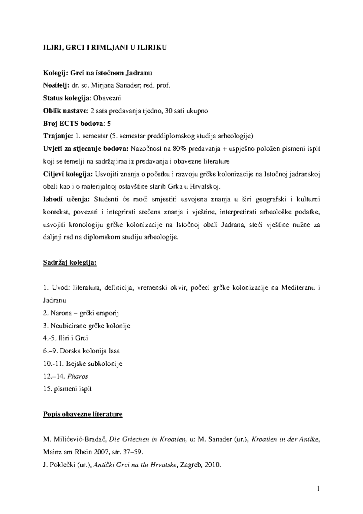 Syll MS Iliri-Grci-i-Rimljani-u-Iliriku - 1 ILIRI, GRCI I RIMLJANI U ...