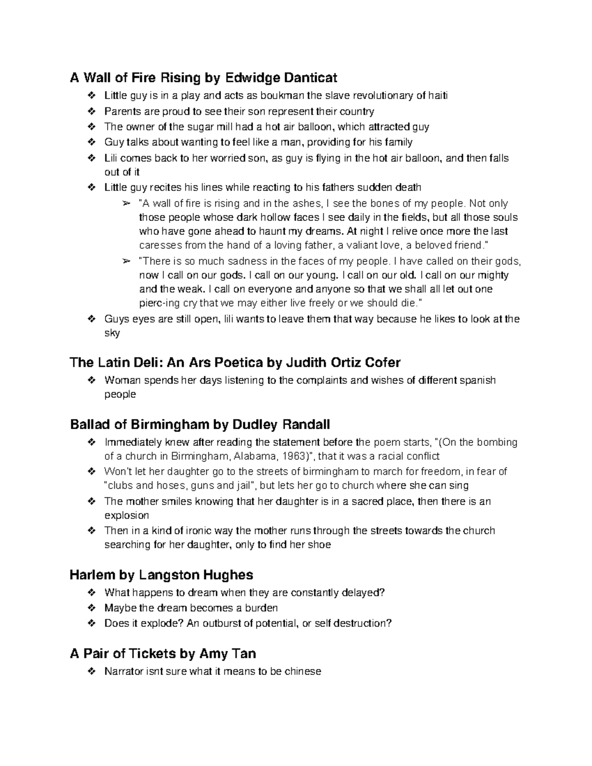 Engl lesson 10 - A Wall of Fire Rising by Edwidge Danticat Little guy ...