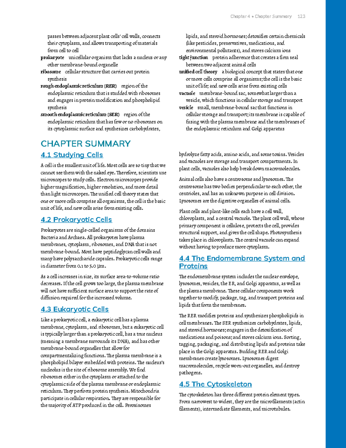 Chapter 4 Cell Structure Part 9 - passes between adjacent plant cells ...