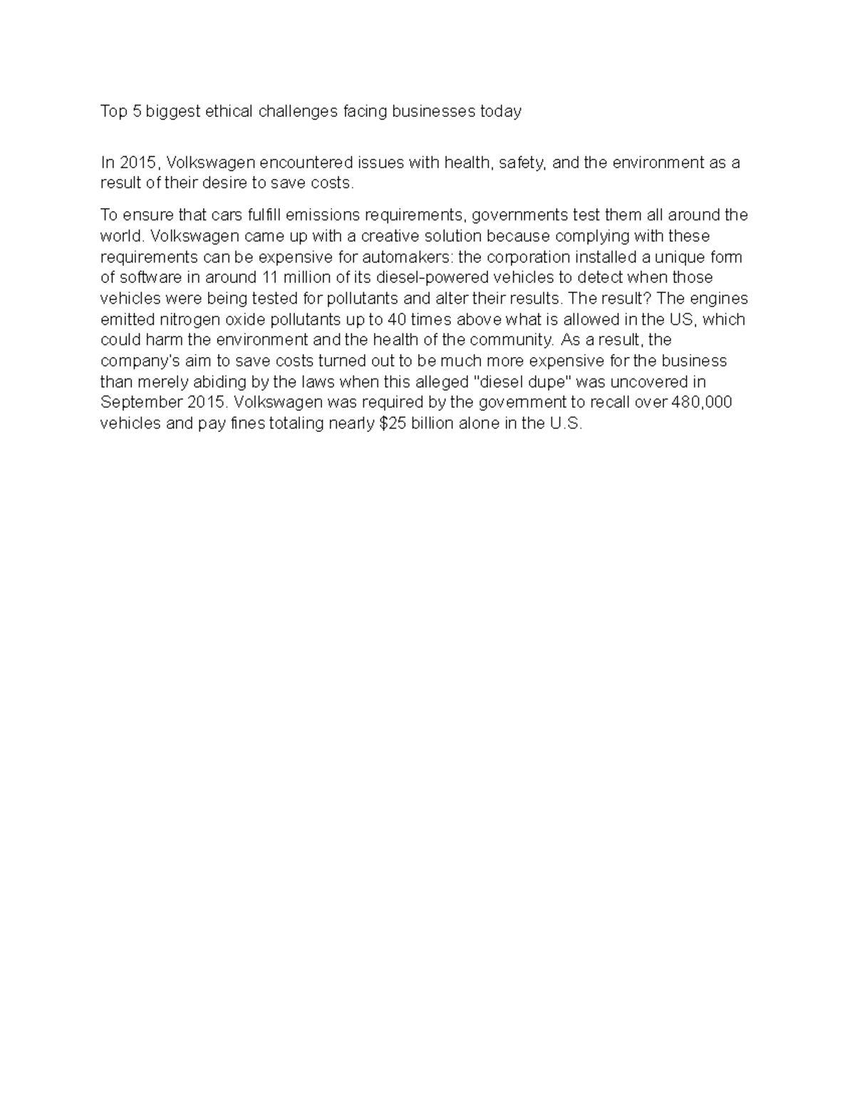 Top 5 biggest ethical challenges facing businesses today - To ensure ...