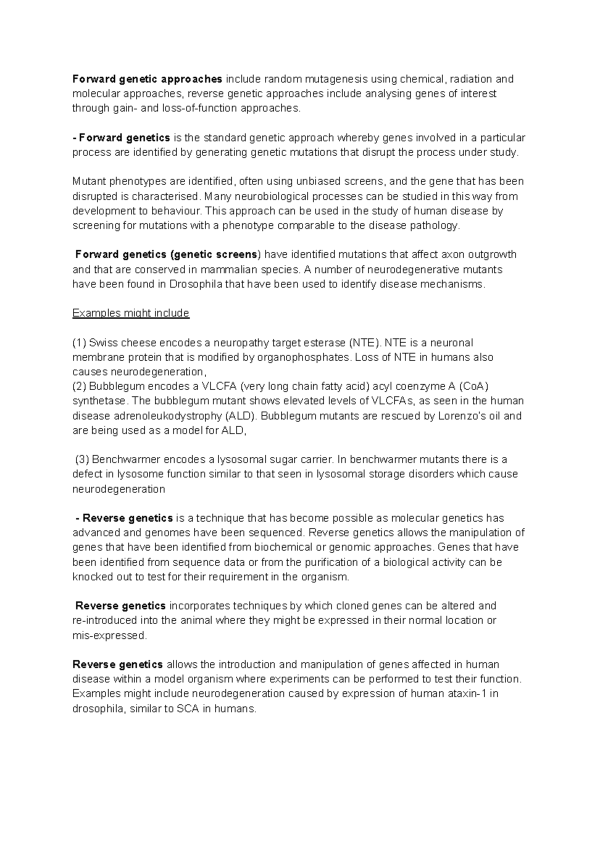 Forward genetic approaches drosophila - Forward genetic approaches ...