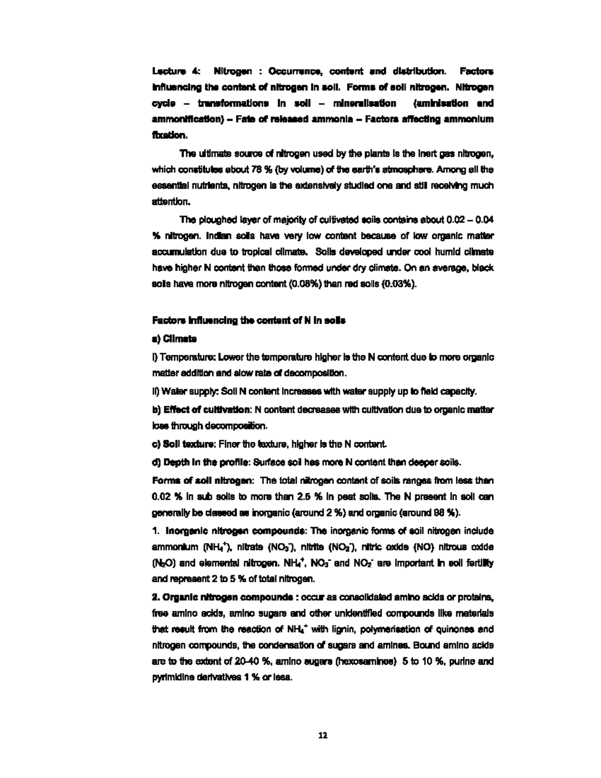 Soil science notes 4 - Studocu