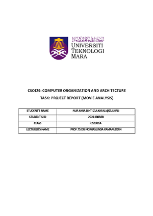 Case study CSC429 - In the essay, each groups is required to include as follows:- a ...