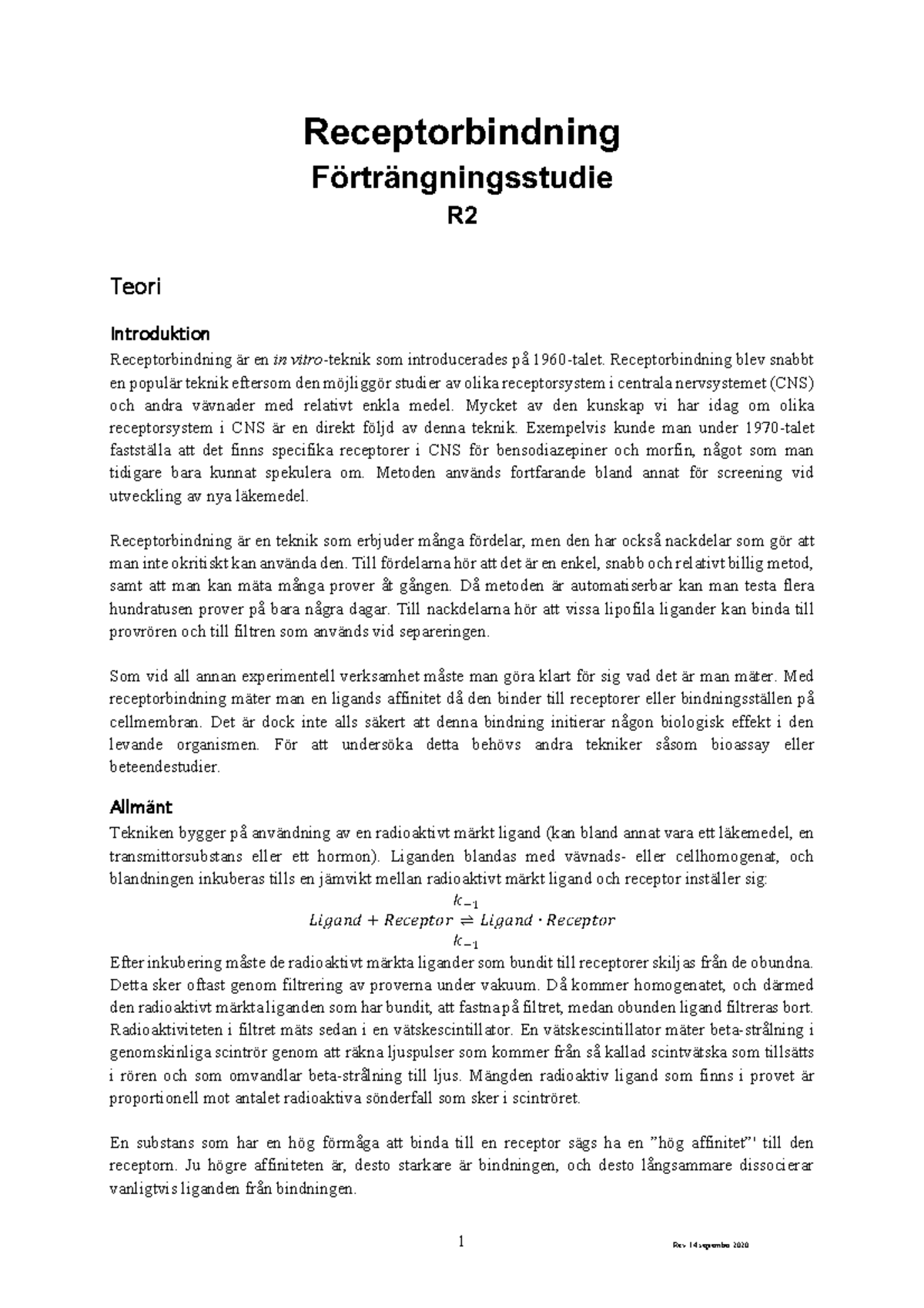 Receptorbindning handledning R2 HT2020 - Receptorbindning ...