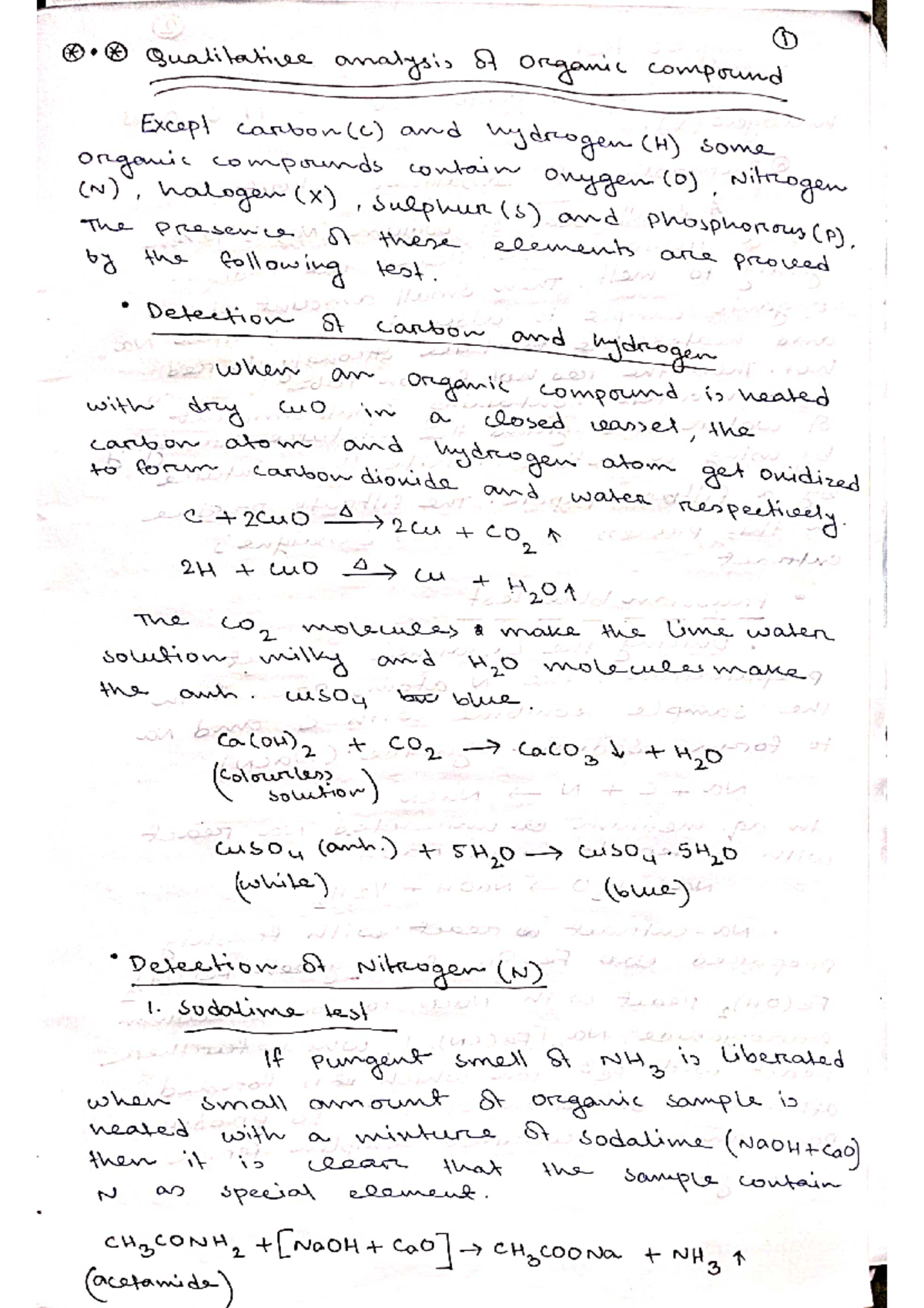 Qualitative analysis of organic sample - Computer science and engineering - Studocu