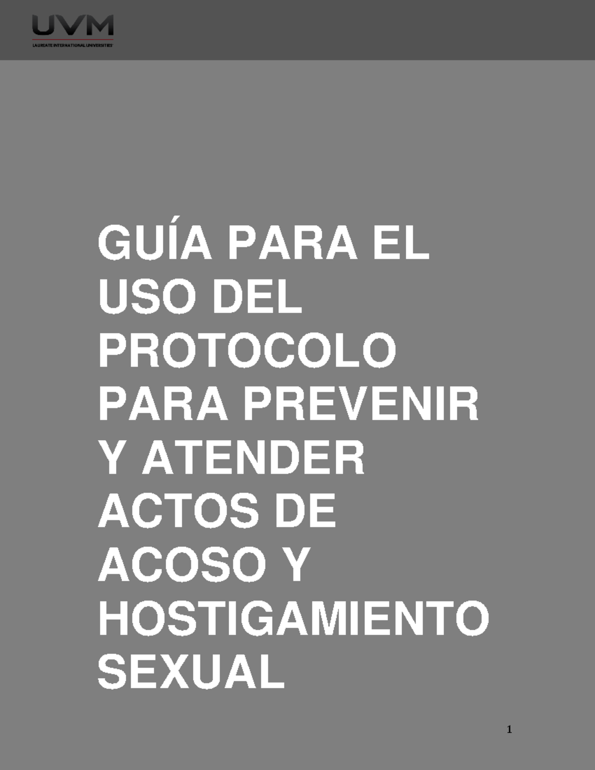 Guía-del-protocolo - Guía del protocolo de acoso sexual en la universidad viña del mar - GUÍA ...
