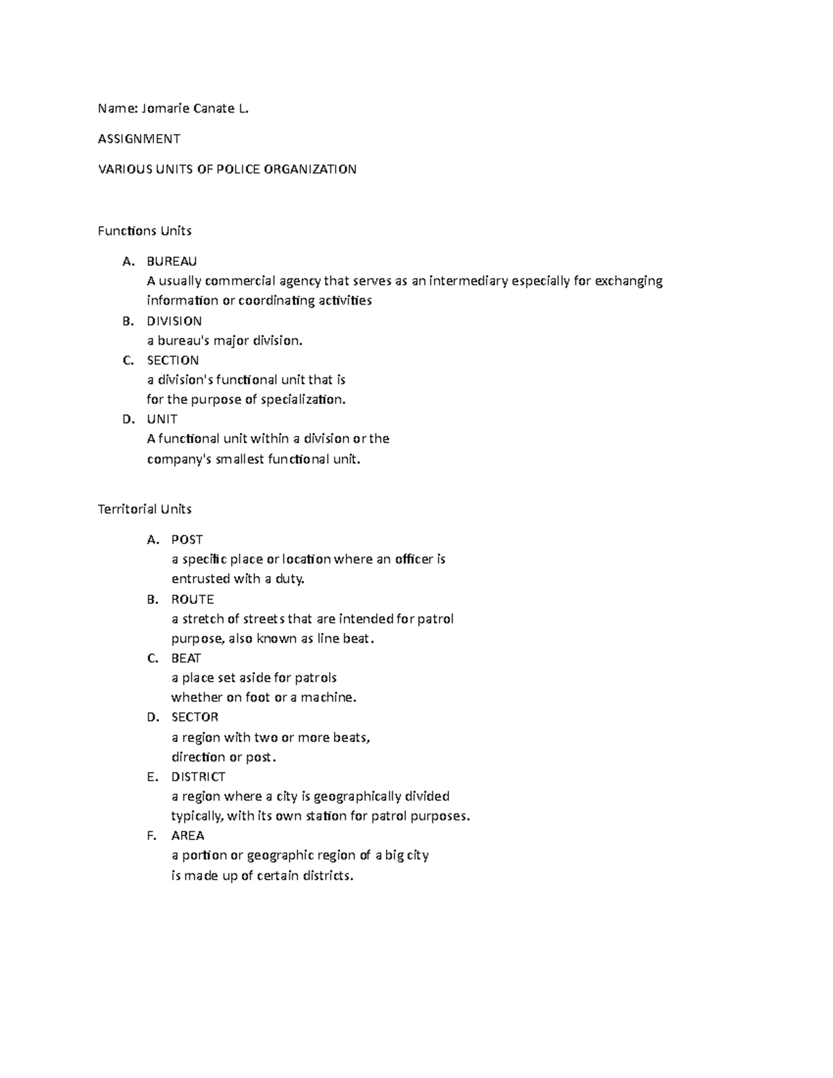 LEA Assignment - i want to share - Name: Jomarie Canate L. ASSIGNMENT ...