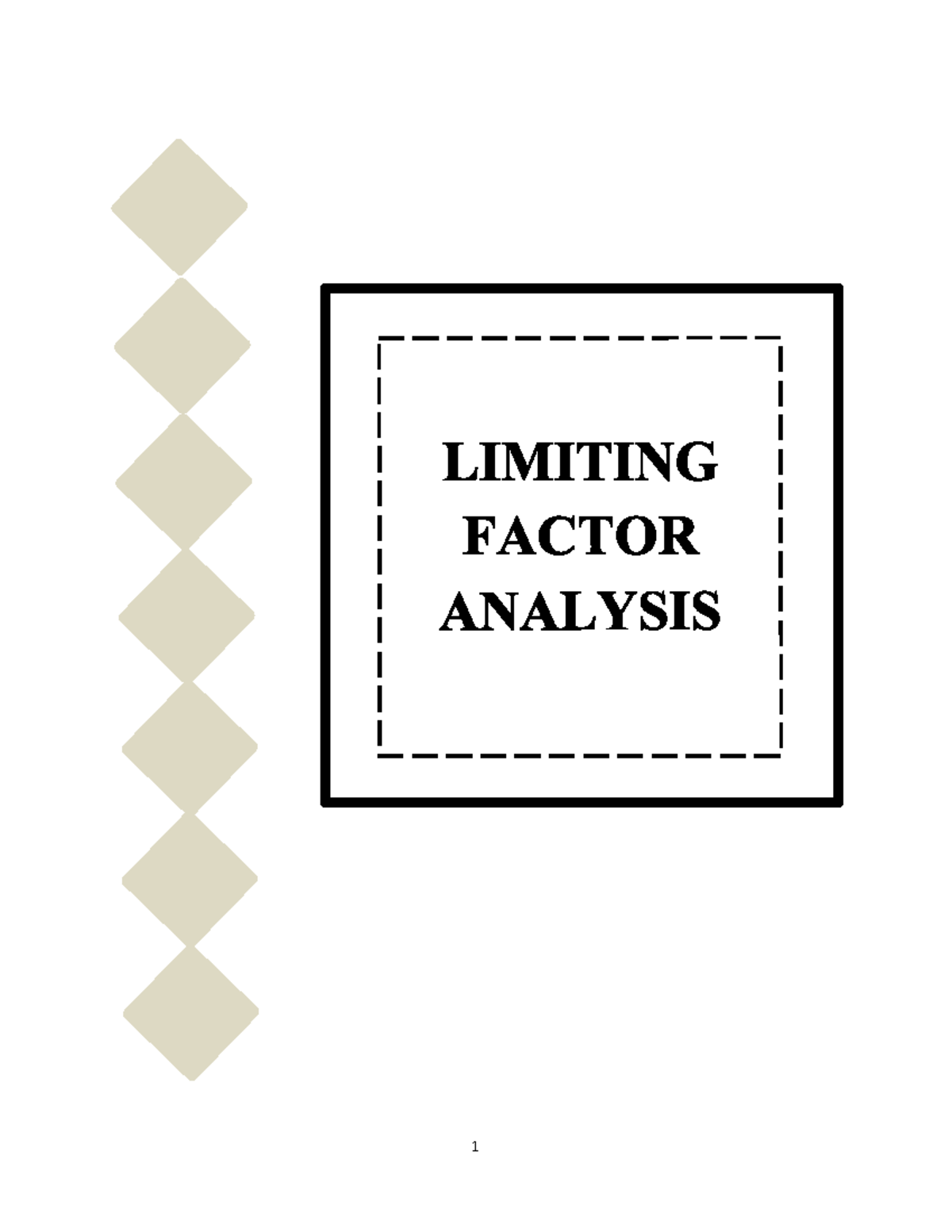 Limiting factor analysis OTs - PAST PAPER QUESTIONS: MCQS: ####### 1. A company has the ...