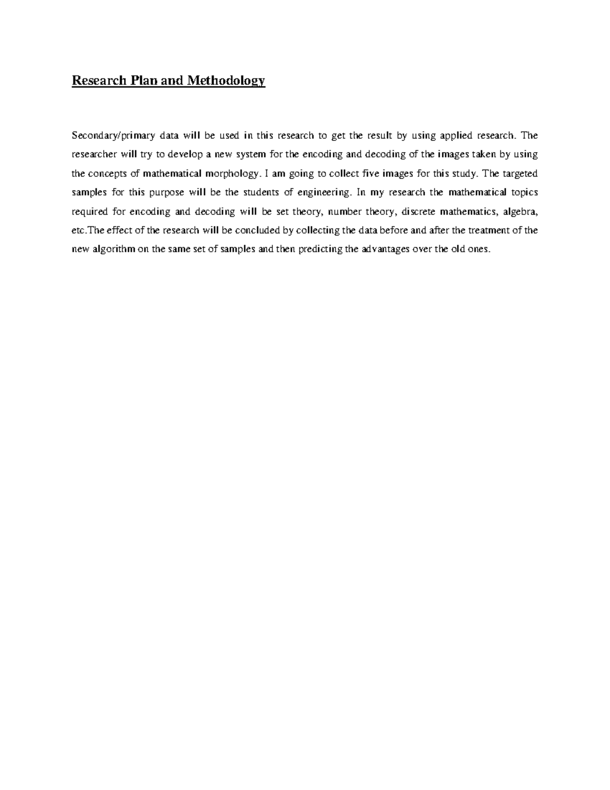 06 research plan &methodology - Research Plan and Methodology Secondary ...