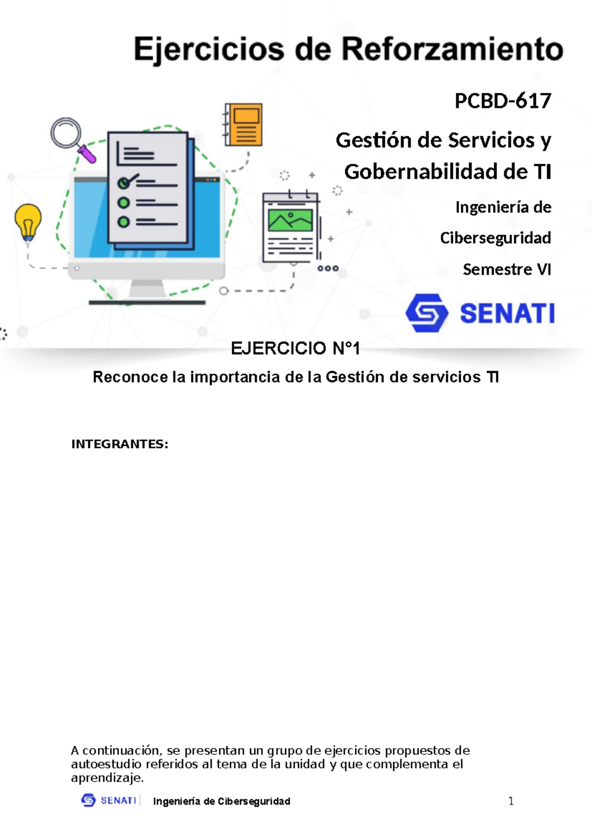PCBD-617 Ejercicio T001 tarea 1 - PCBD- Gestión de Servicios y ...