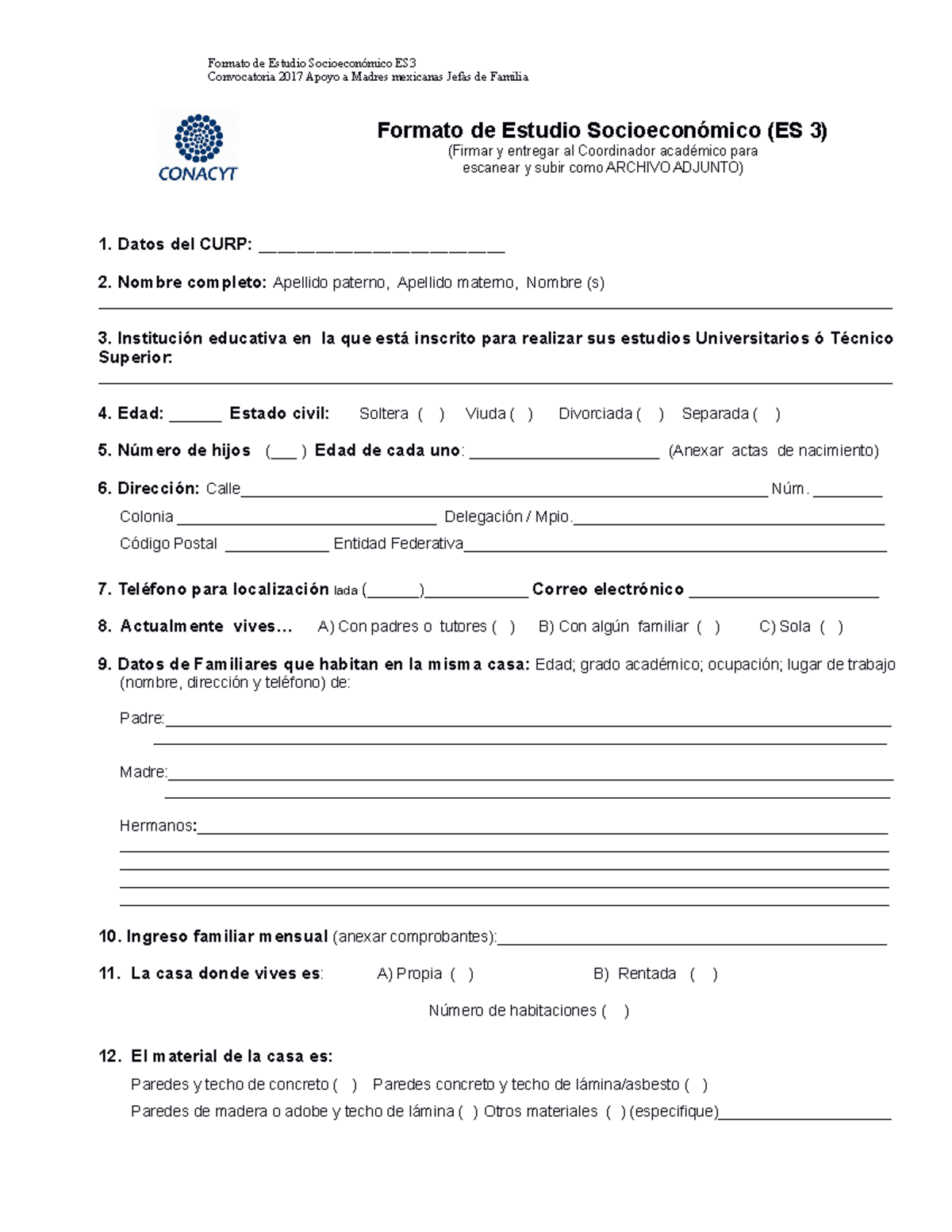 Formato DE Apoyo ES3 - por que es mandatorio - Formato de Estudio ...