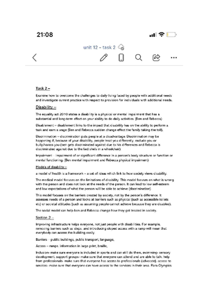 Unit 12 Case studies - Supporting Individuals with Additional Needs ...