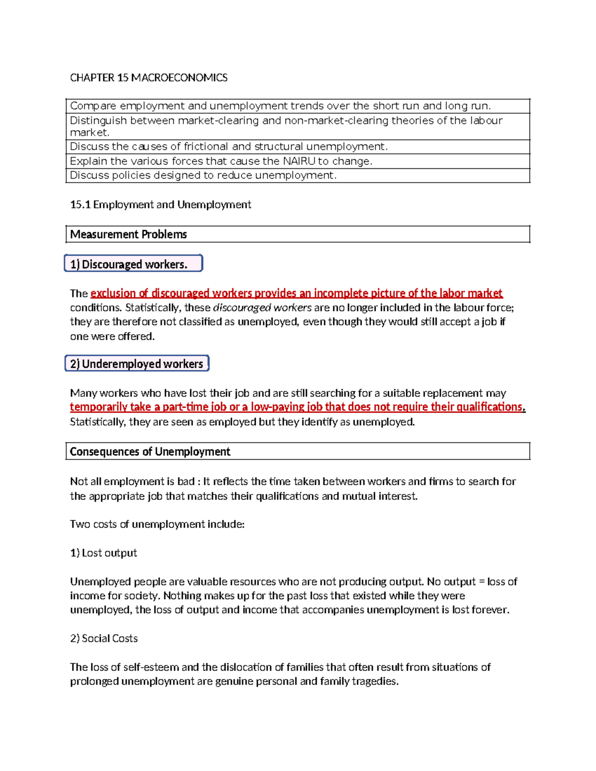 Chapter 15 Macroeconomics - CHAPTER 15 MACROECONOMICS Compare ...