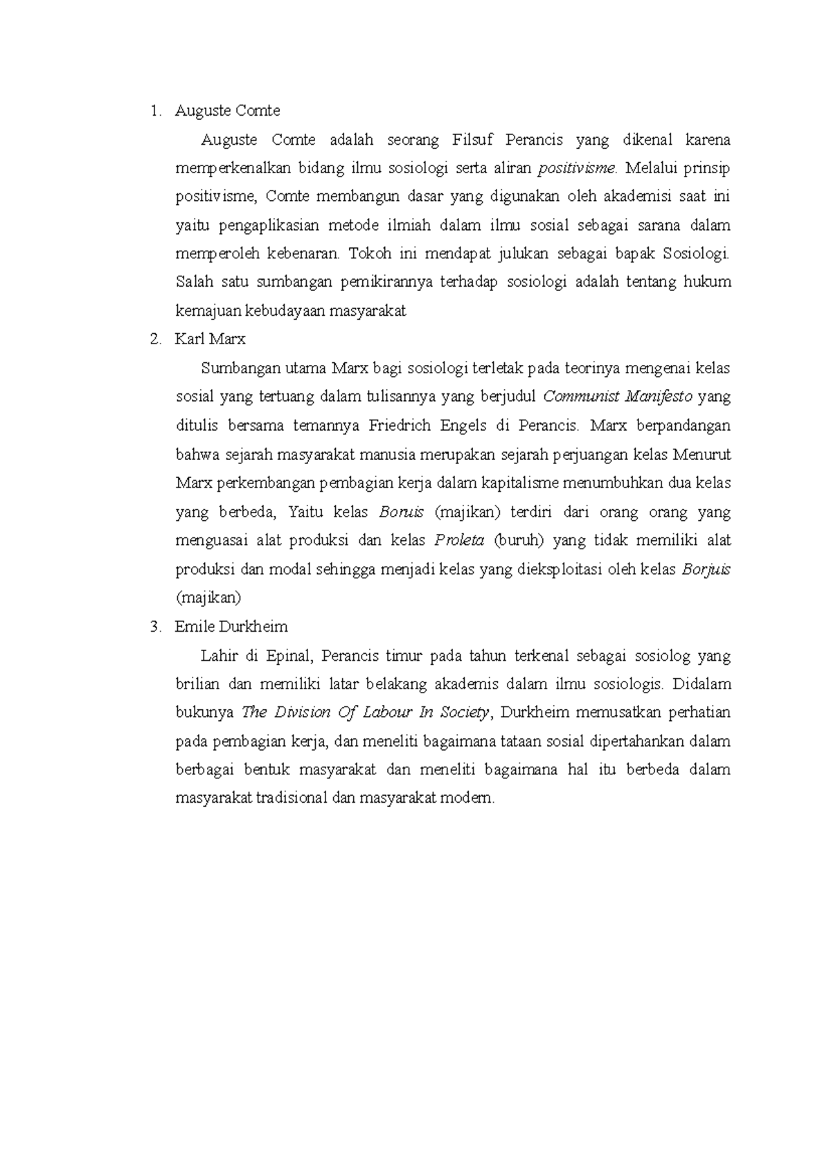 Tokoh-tokoh ilmu sosial - Auguste Comte Auguste Comte adalah seorang ...