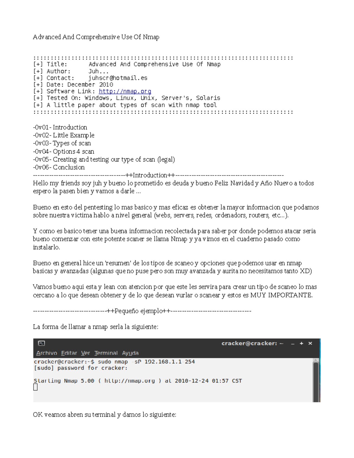 Curso Nmap - Material de estudio. - Advanced And Comprehensive Use Of Nmap - Studocu