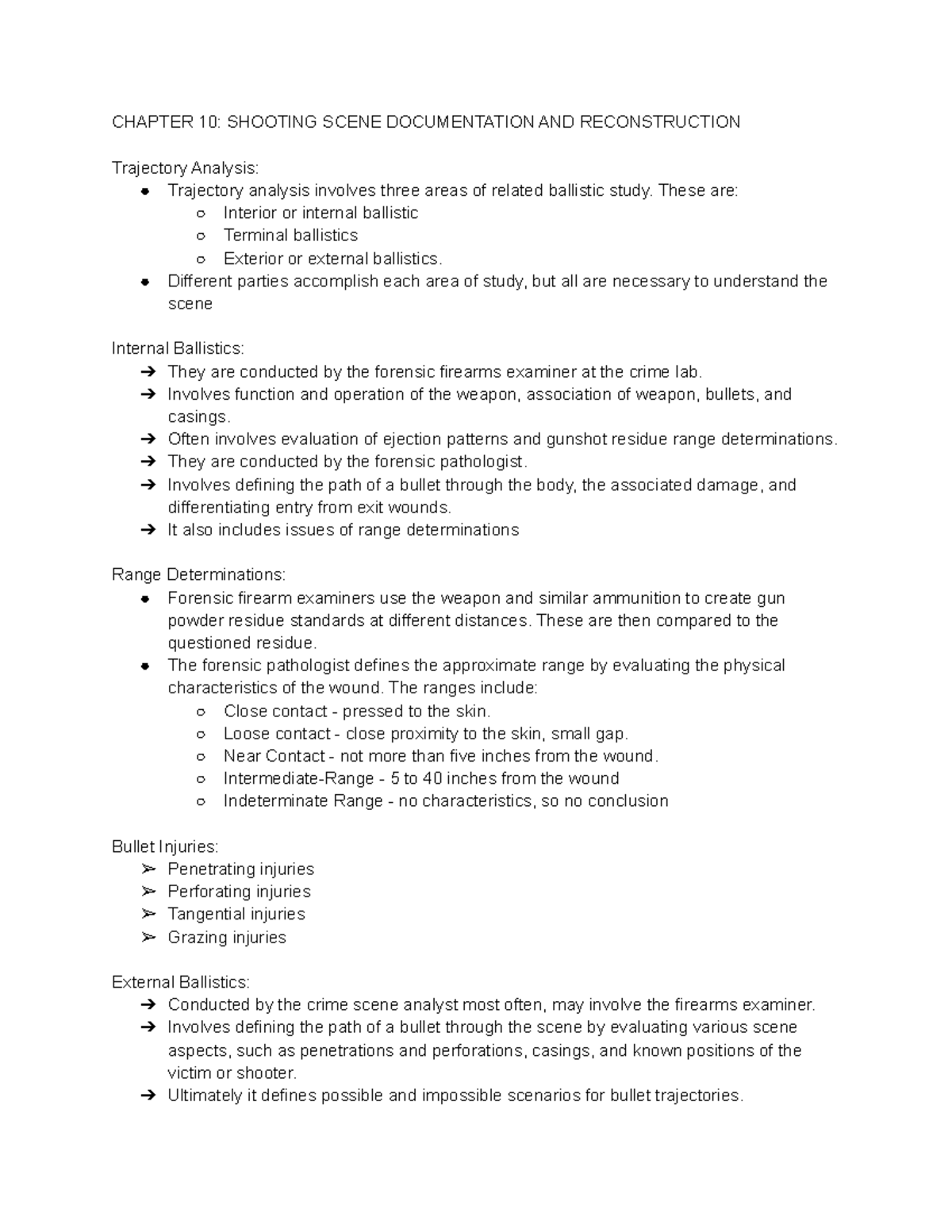 Crime Scene Invest CH 10 - CHAPTER 10: SHOOTING SCENE DOCUMENTATION AND ...