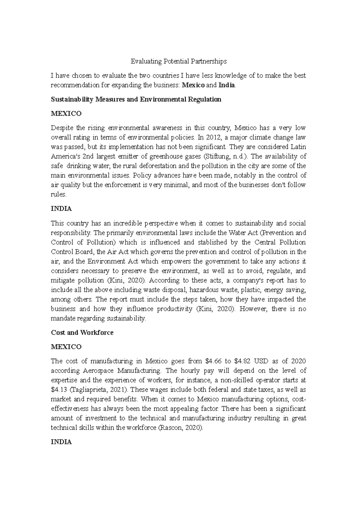 Module 5 Evaluating Potential Partnerships to business - Evaluating ...