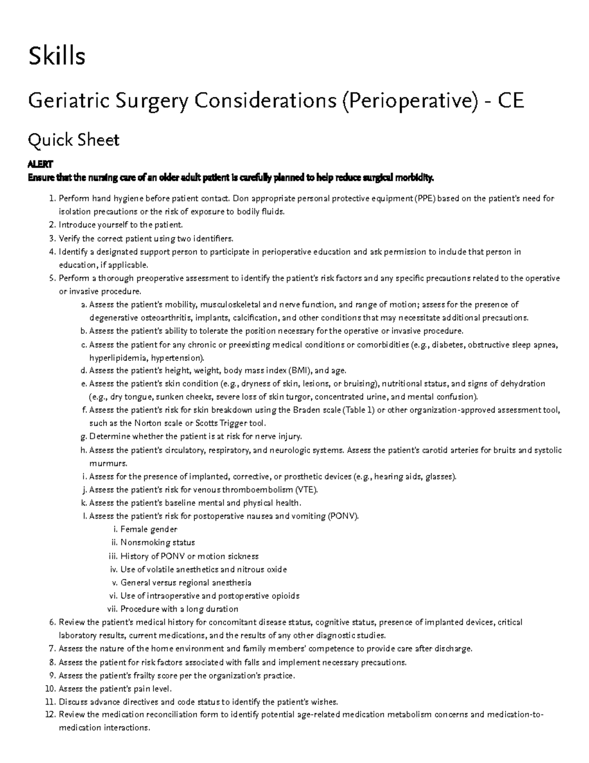 Geriatric Surgical - Skills for fundamentals - Skills Geriatric Surgery ...