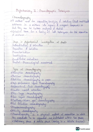 Lecture 2 - Notes (Introduction to Chromatography and TLC Introduction ...